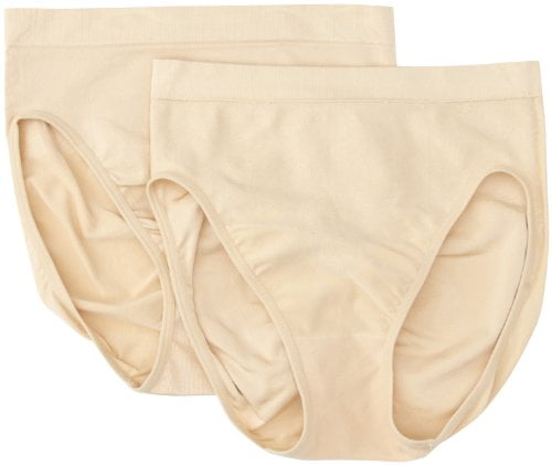 Maidenform Flexees Women's Shapewear Hi-Cut Brief 2-Pack, Beige, Large ...