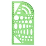 6PC Transparent Geometric Drawing Ruler Design Template Ruler Set ...