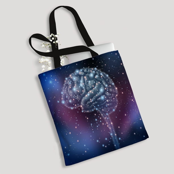 EREHome human brain shape made of stars and planets in a space Canvas ...