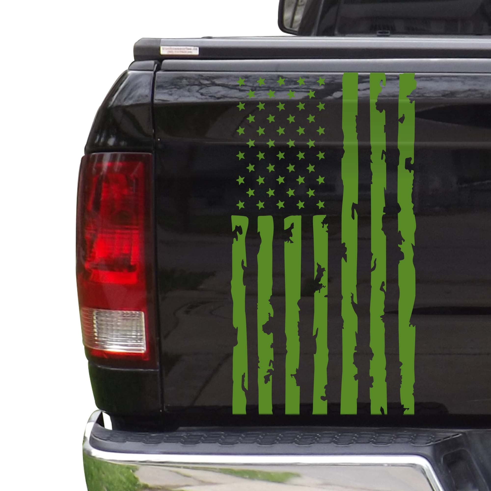 Distressed American Flag Truck Tailgate Vinyl Decal Compatible with ...