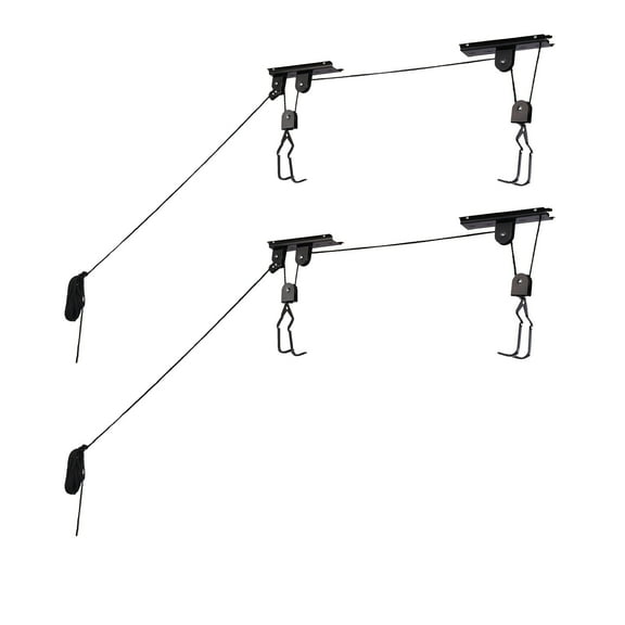 PrimeCook Shop Bike Hanger - Overhead Hoist Pulley System with 100lb ...