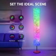 58-inch minimalist design soft light floor lamp, modern slim 16-color ...