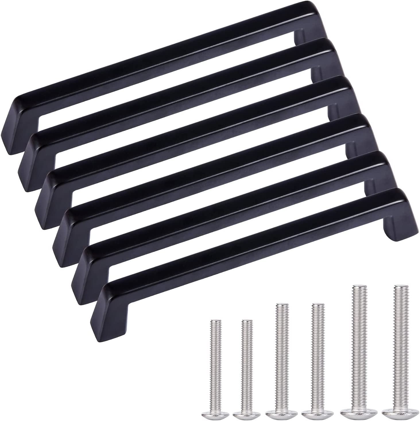 Zoizocp 6 Pack 6 inch Black Cabinet Handles Black Cabinet Handles for ...