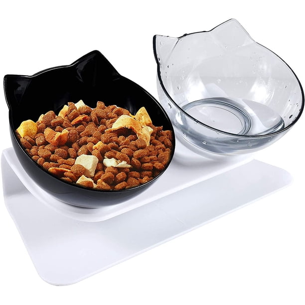 Double Cat Bowl, Cat Bowl, 15° Tilt Double Raised Cat Bowl, Double Bowl ...