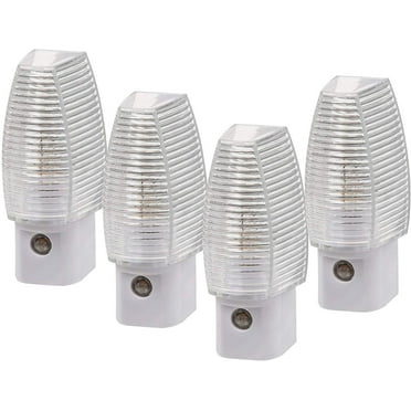 Lights By Night Automatic LED Night Lights, Clear Rib Shade, 4-Pack ...
