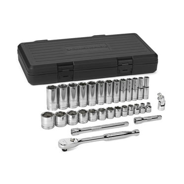 GearWrench 890040 39-Piece 1/4 in. and 3/8 in. Drive SAE/Metric Vortex ...