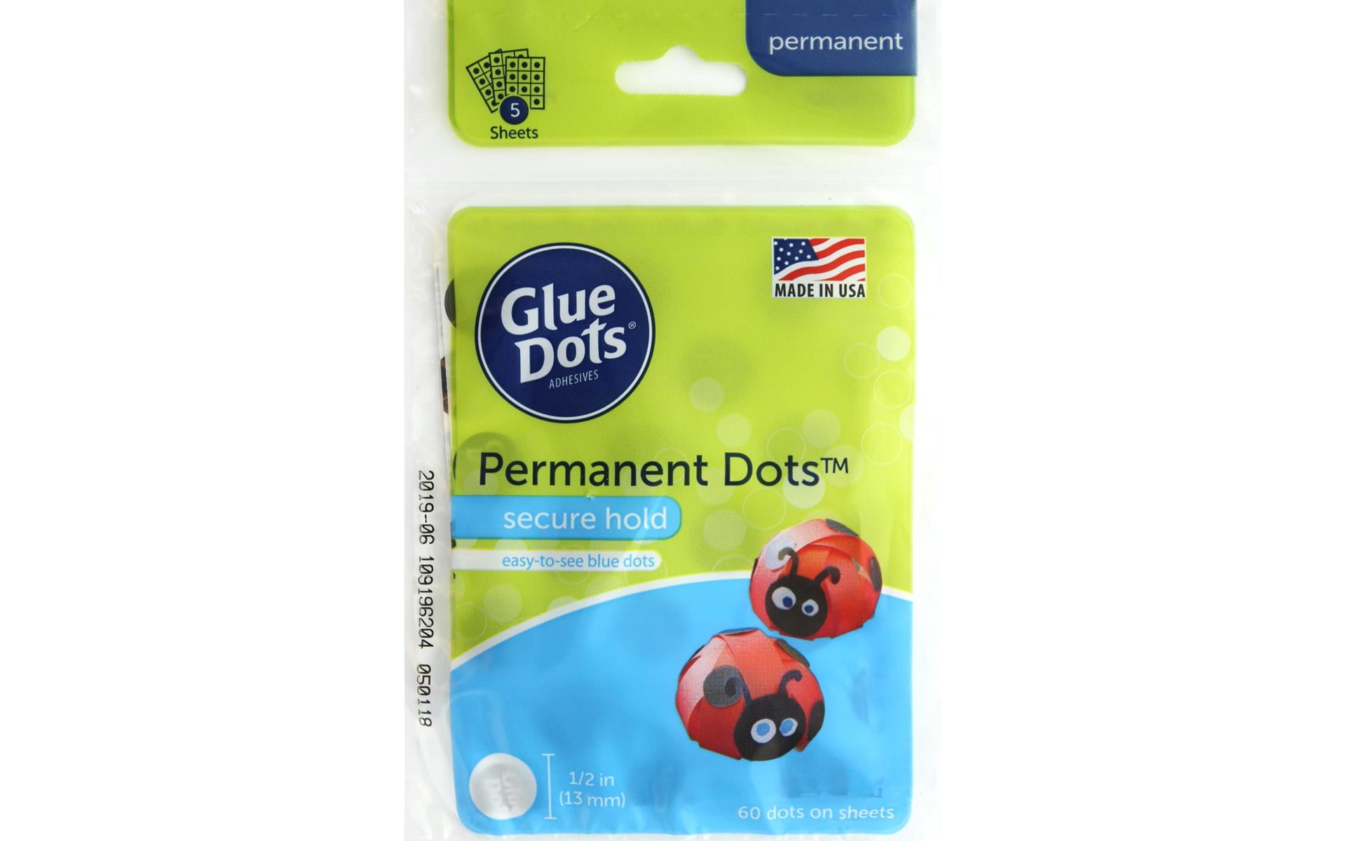 Glue Dots Permanent 1/2" Sheet 60Pc | Walmart Canada