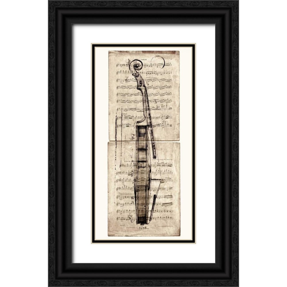 Symposium Design 9x14 Black Ornate Wood Framed with Double Matting ...