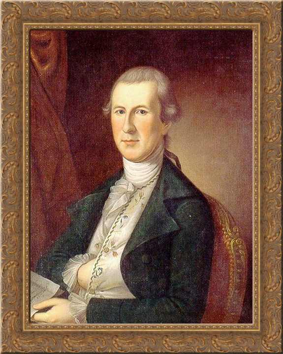 Charles Wilson Peale 1741 1827 20x24 Gold Ornate Wood Framed Canvas Art ...