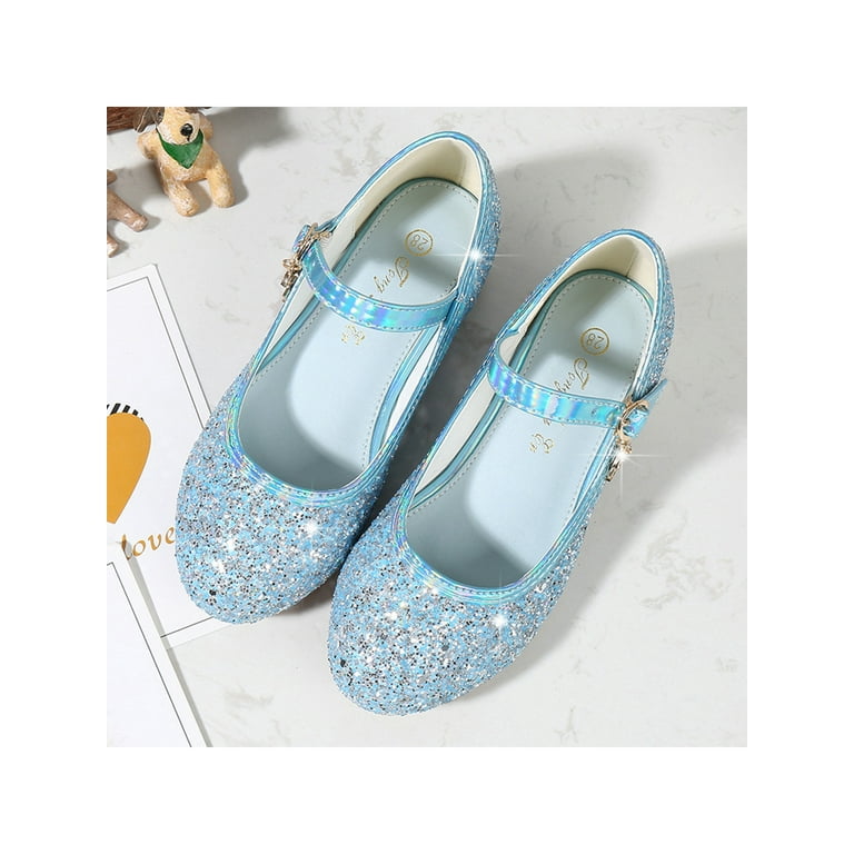 Girls Blue Dress Shoes