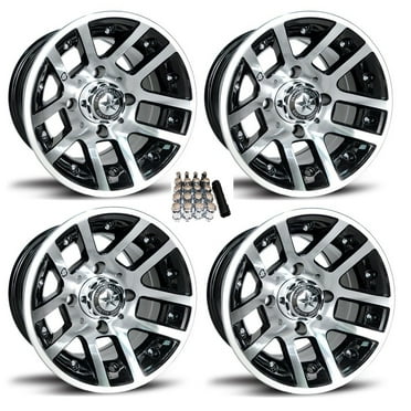 Fairway Alloys Aggr 12" Golf Wheels Black 23" Sierra Tires E-Z-GO ...