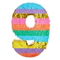 Rainbow Number 9 Pinata for 9th Birthday Party Supplies, Fiesta ...
