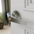 Villar Home Designs Door Lever Lara Satin Nickel Keyed 6 Pack - Walmart.com