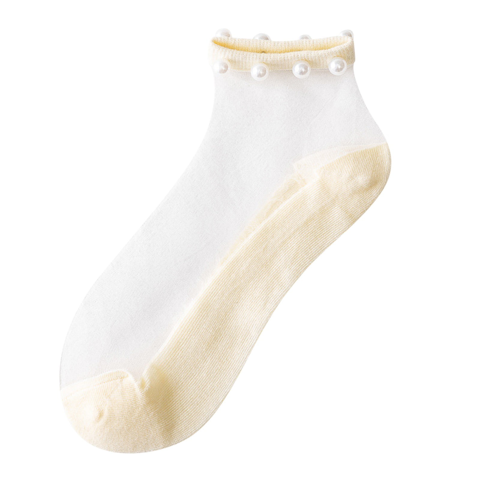 Click here for Dsscvnef Socks Women Casual Cute Solid Beaded Mesh... prices