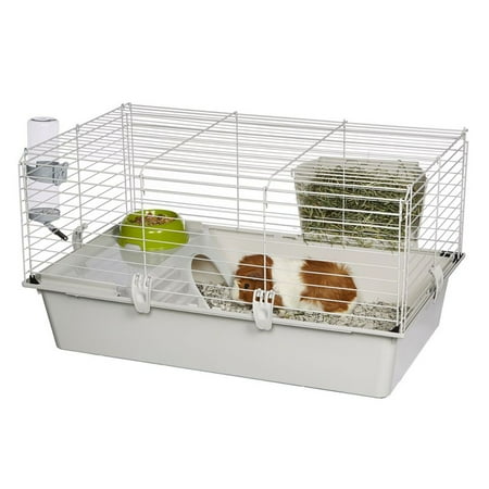 Ferplast Cavie Guinea Pig Cage w/ Water Bottle, Food Dish & Guinea Pig ...