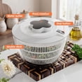 Salad Spinner,4.4 QT Lettuce Spinner Fruit and Vegetable Washer with ...