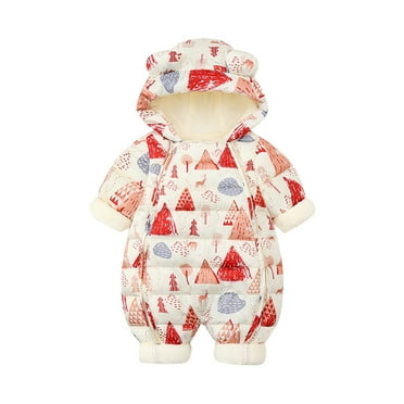 Baby Clothes Boy Girl Thick Snowsuit Winter Warm Coats Cow Prints Hooded Romper Jumpsuit ...