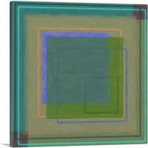 ARTCANVAS Mid-Century Modern A Window of Shapes Canvas Art Print - Size: 18" x 18" (1.50" Deep ...