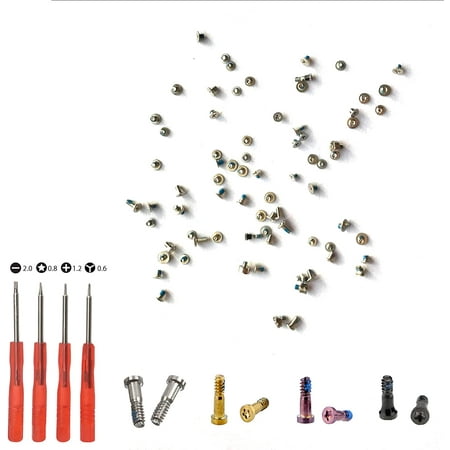 Screws Full Set Replacement for iPhone 7 with 8 Bottom Pentalobe Screws ...
