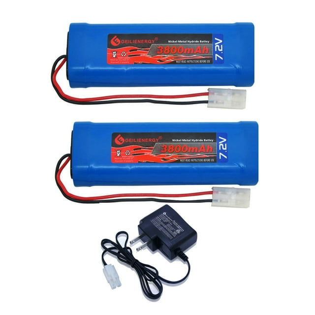 7.2V Battery Pack for RC Car 6-Cell 3800mAh NiMH Flat Battery with ...