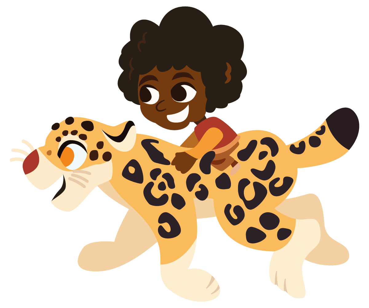 Antonio From Encanto an Animated Movie Riding a Leopard with Cartoon ...