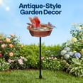 SPECSTAR Bird Bath for Outside, Outdoor 13'' Birdbath Bowl with Metal ...