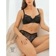 Deyllo Womens Sheer Lace Non Padded Full Cup Underwire Plus Size Bra