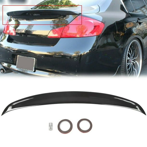 Kojem Rear Trunk Lid Wing Spoiler Lip Carbon Fiber Style Black Plastic ...