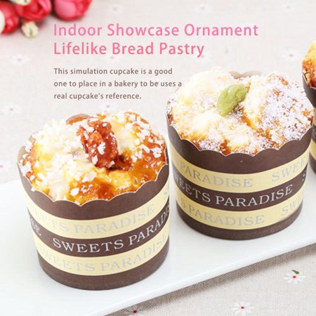 Ruzhgo 6 Pieces Home Bakery Hotel PU Artificial Cupcake Exhibition ...