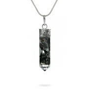 Raw Black Tourmaline Crystal Healing Pendant Necklace - Premium Carrying Pouch - Crystal Gifts ...