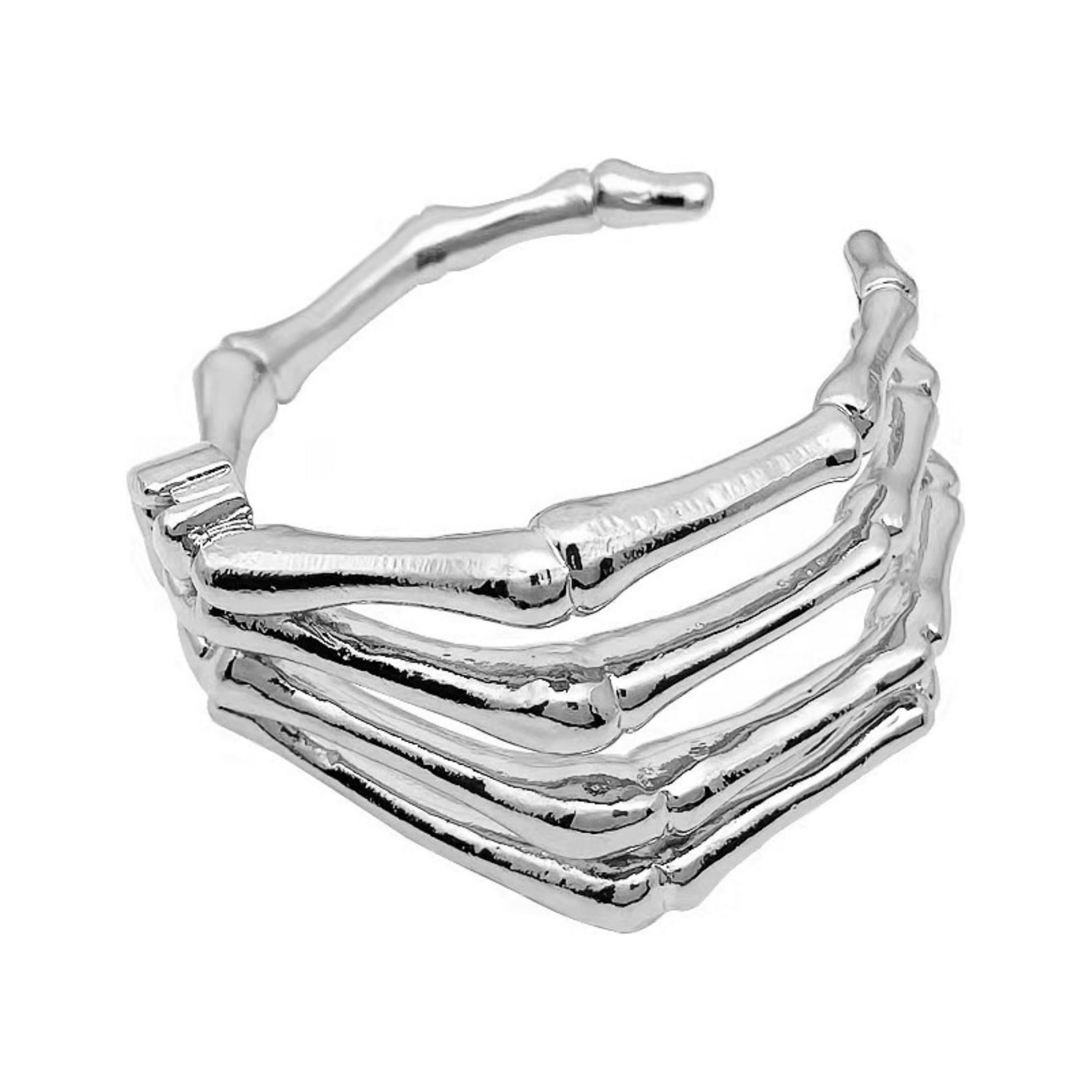 Click here for Dont Ask Dont Ask Womens Silvertone Skeleton Cuff... prices
