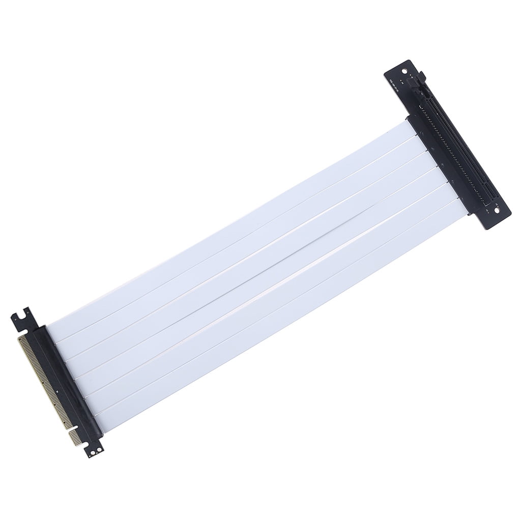 White PCI for Express 16x Flexible Cable Card High Speed Extension Port ...