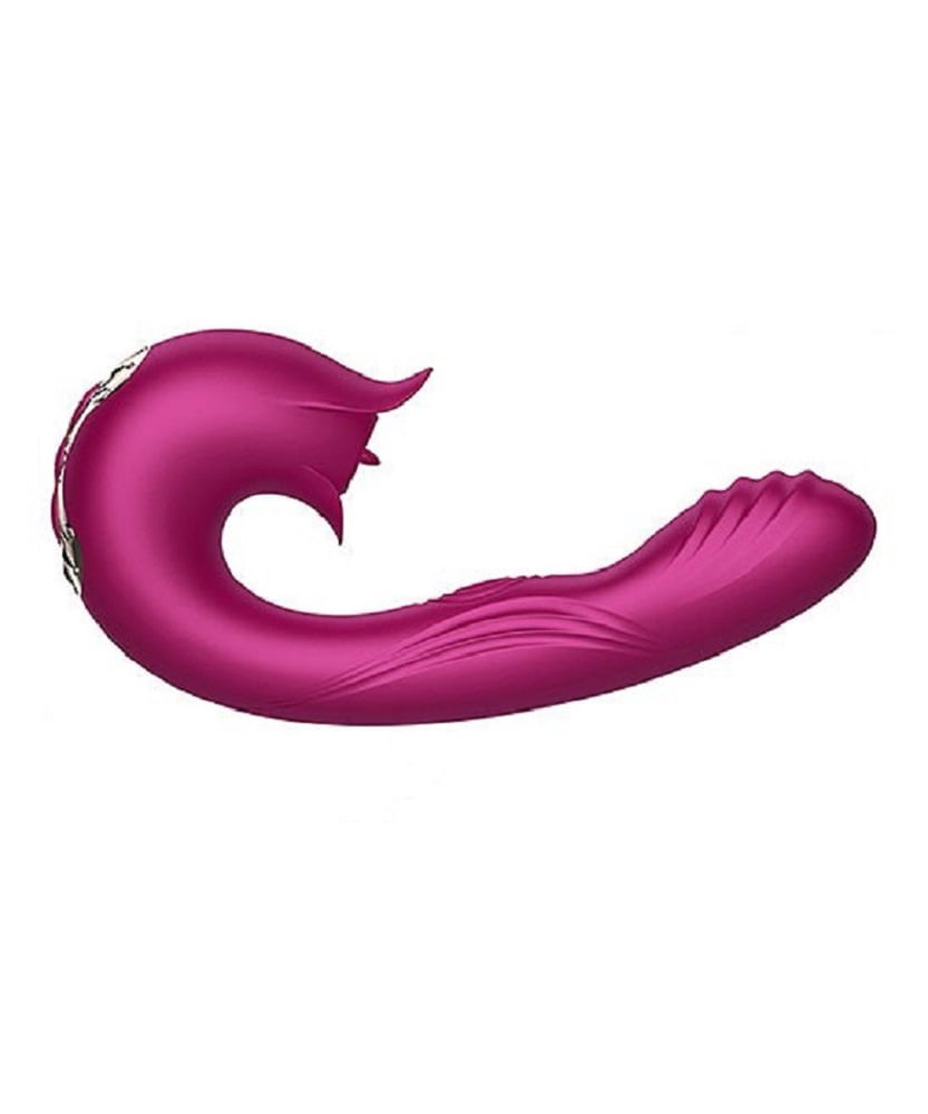 Playmate 3 in 1 G Spot Vibrator Dildo, Clitoral Licker with Tickling Flapper. Sex Toy for Women ...