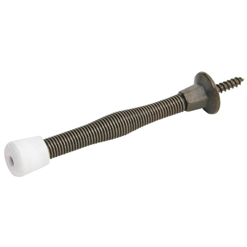 Flexible Rigid Spring Door Stop, Steel, Antique Brass Stanley Hardware ...