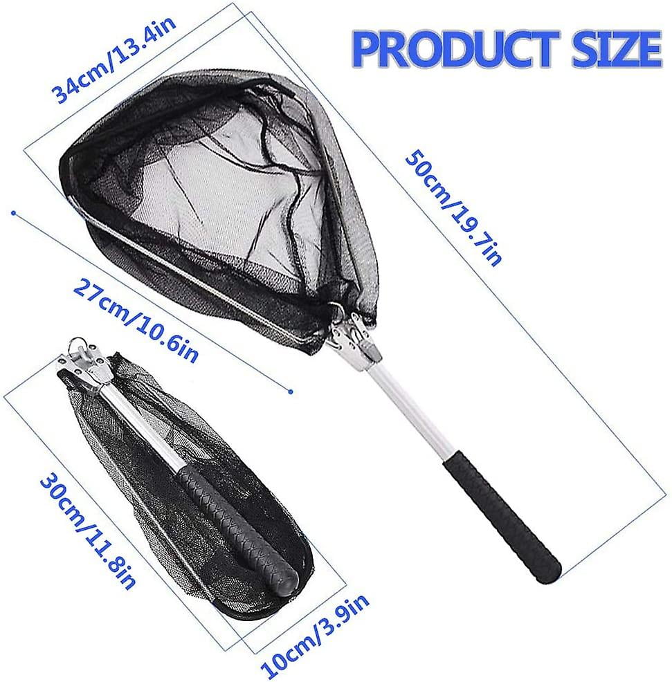 Red de pesca plegable telescópica Red de pesca triangular Estanque de ...