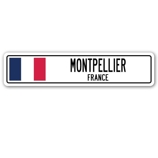 MONTPELLIER, FRANCE Street Sign French flag city country road wall gift ...