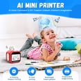 AI Voice-Powered Sticker Maker for Kids, 3.5" HD Touchscreen Mini ...