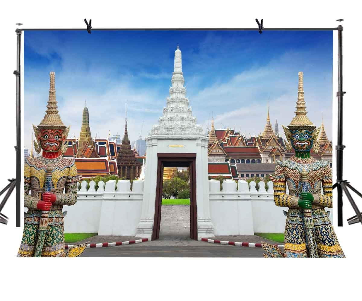 ABPHOTO Polyester 7x5ft Temple Backdrop Bangkok Temple Architecture ...
