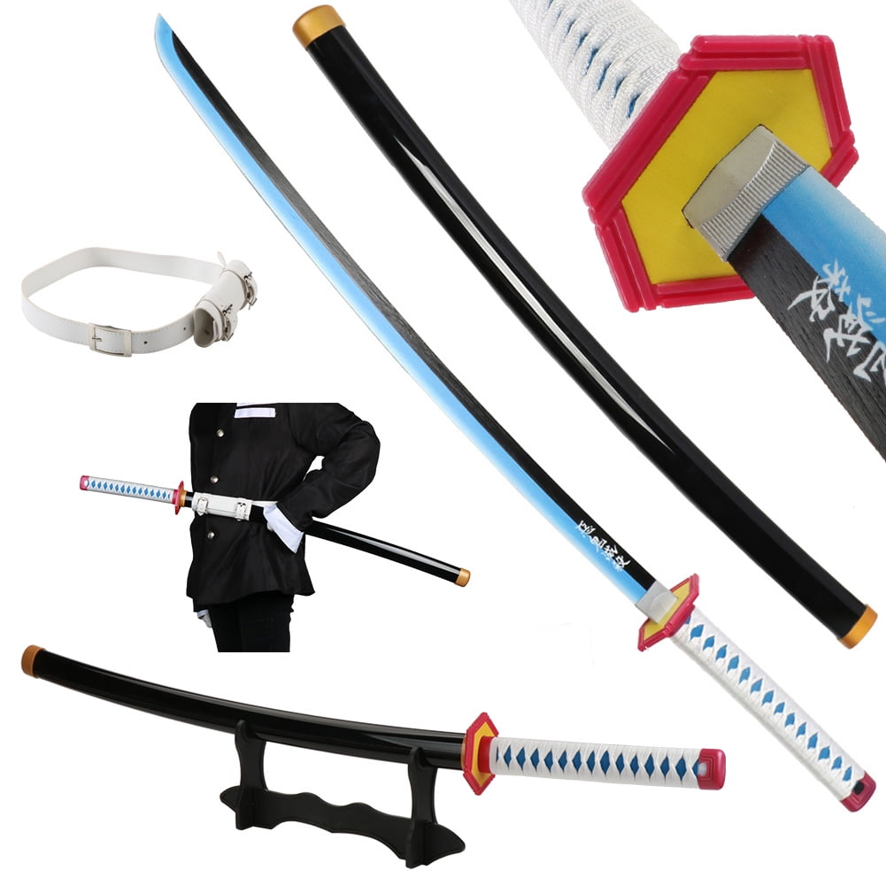 Bamboo Demon Slayer Sword Cosplay 41 inches with Belt Holder Stand ...