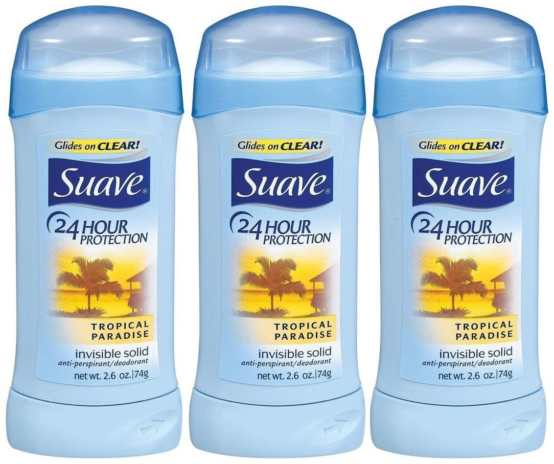 Suave 24 Hour Protection Invisible Solid Deodorant for Women, Tropical ...