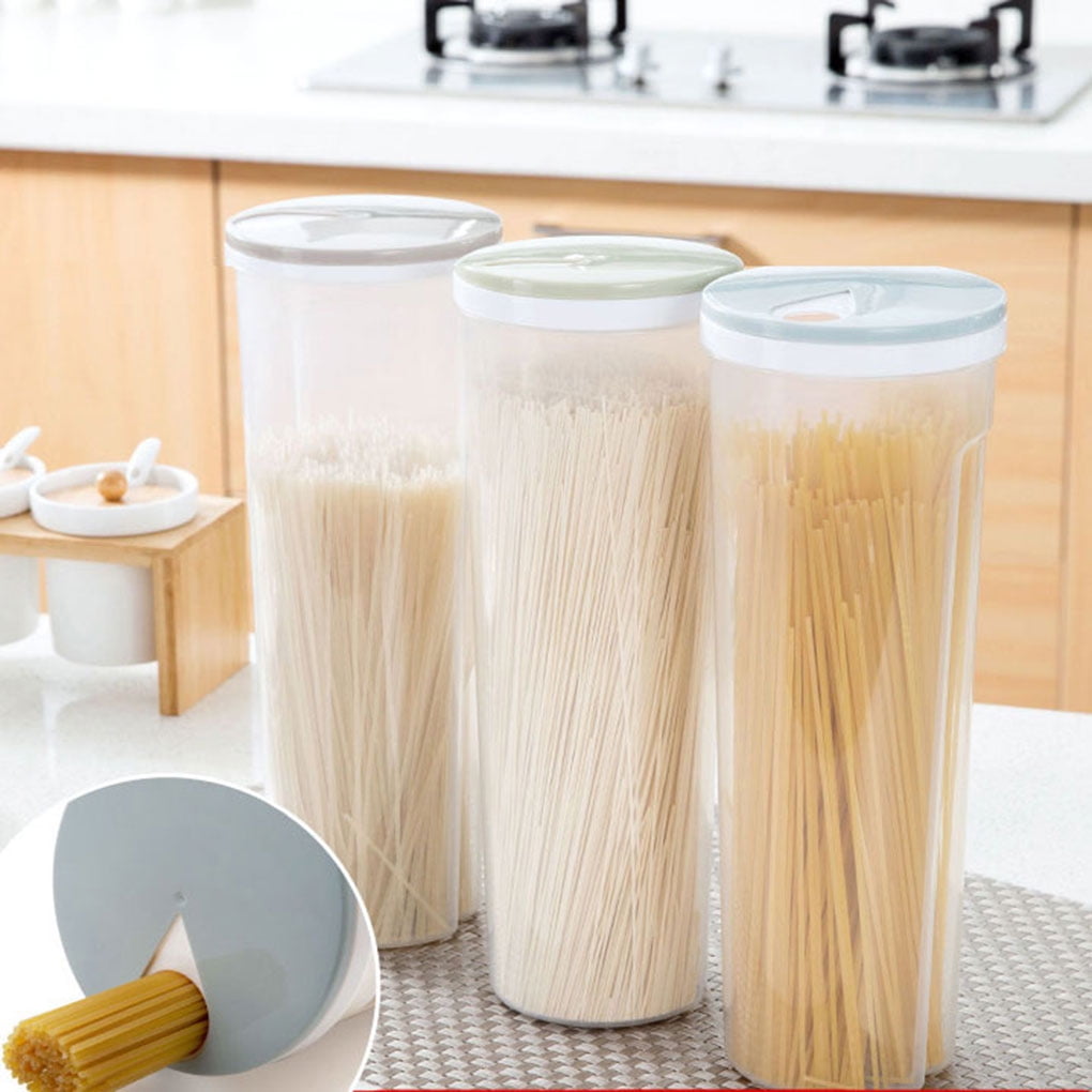 TureClos Spaghetti Plastic Noodles Container Grain Cereal Nuts Beans ...