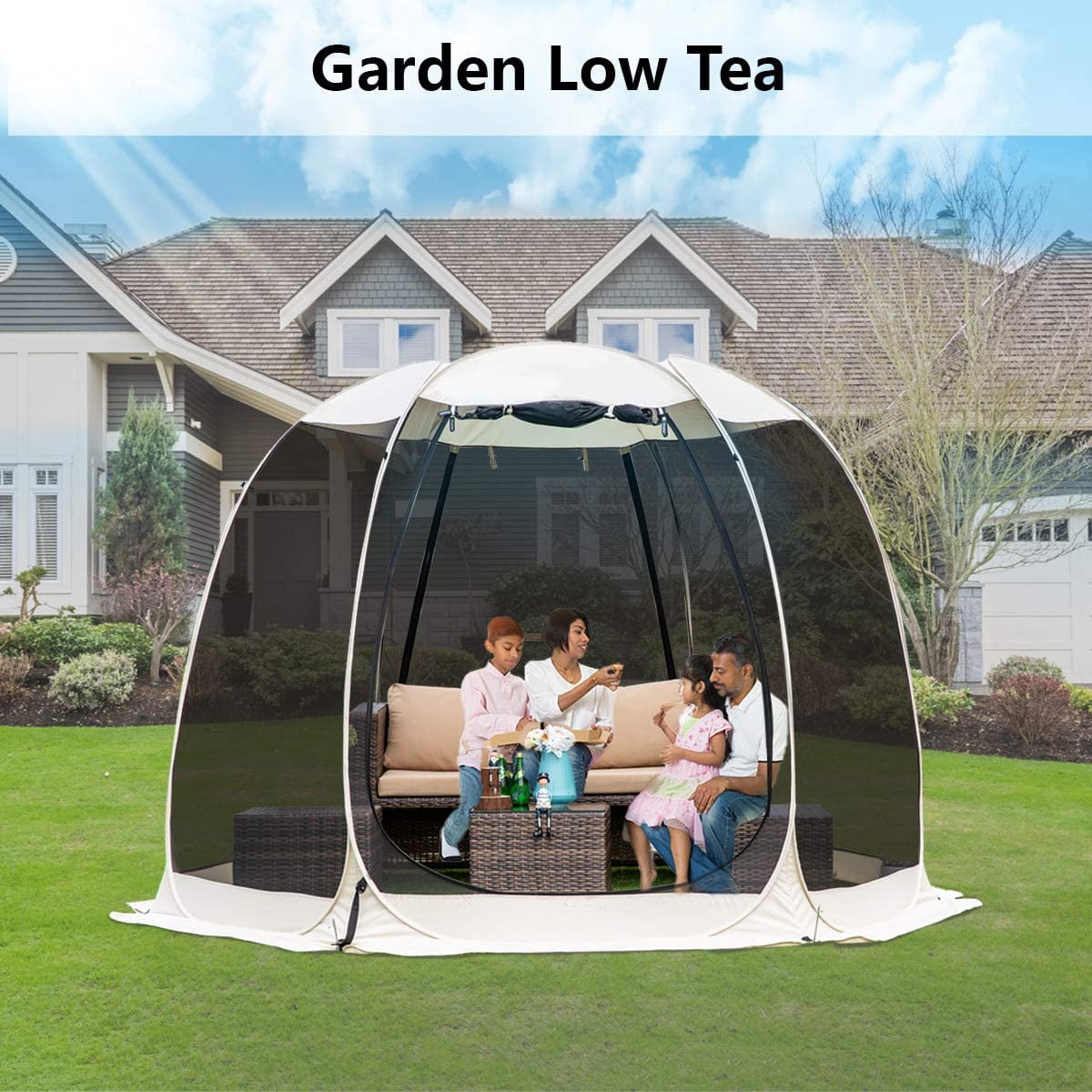 Screen House Tent Instant Room Outdoor Canopy 12x12 Gray