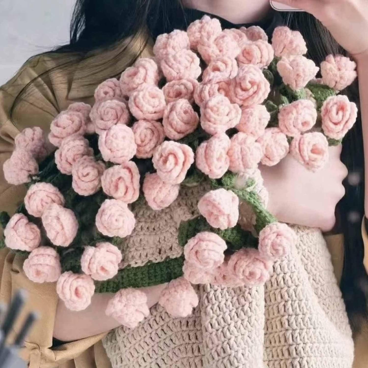 Click here for Yusuiyi Flower Bouquet Blanket  Crochet Flowers Ro... prices