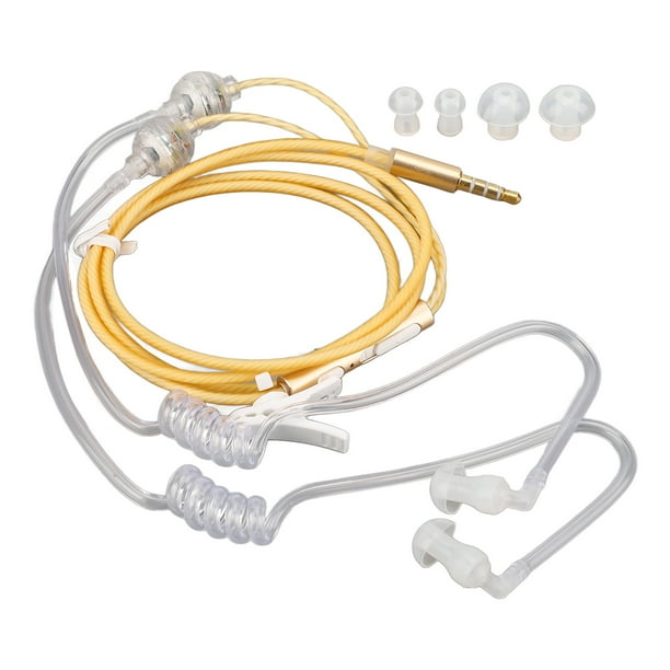 Radiation Free Headphone,Air Tube Earbuds Ergonomic Binaural Air Tube ...