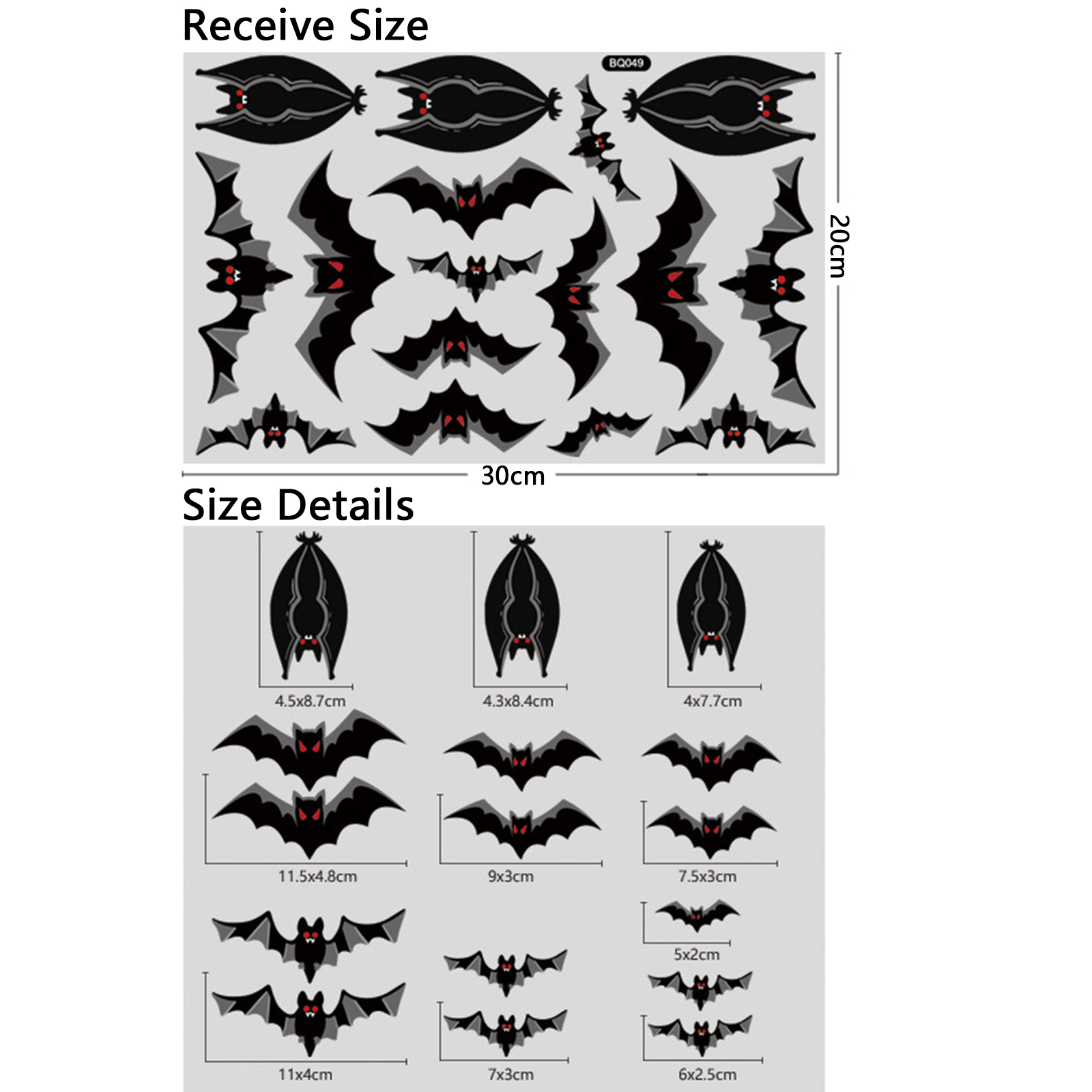 Halloween Electrostatic Window Clings, Bat Spider Ghost Detachable ...