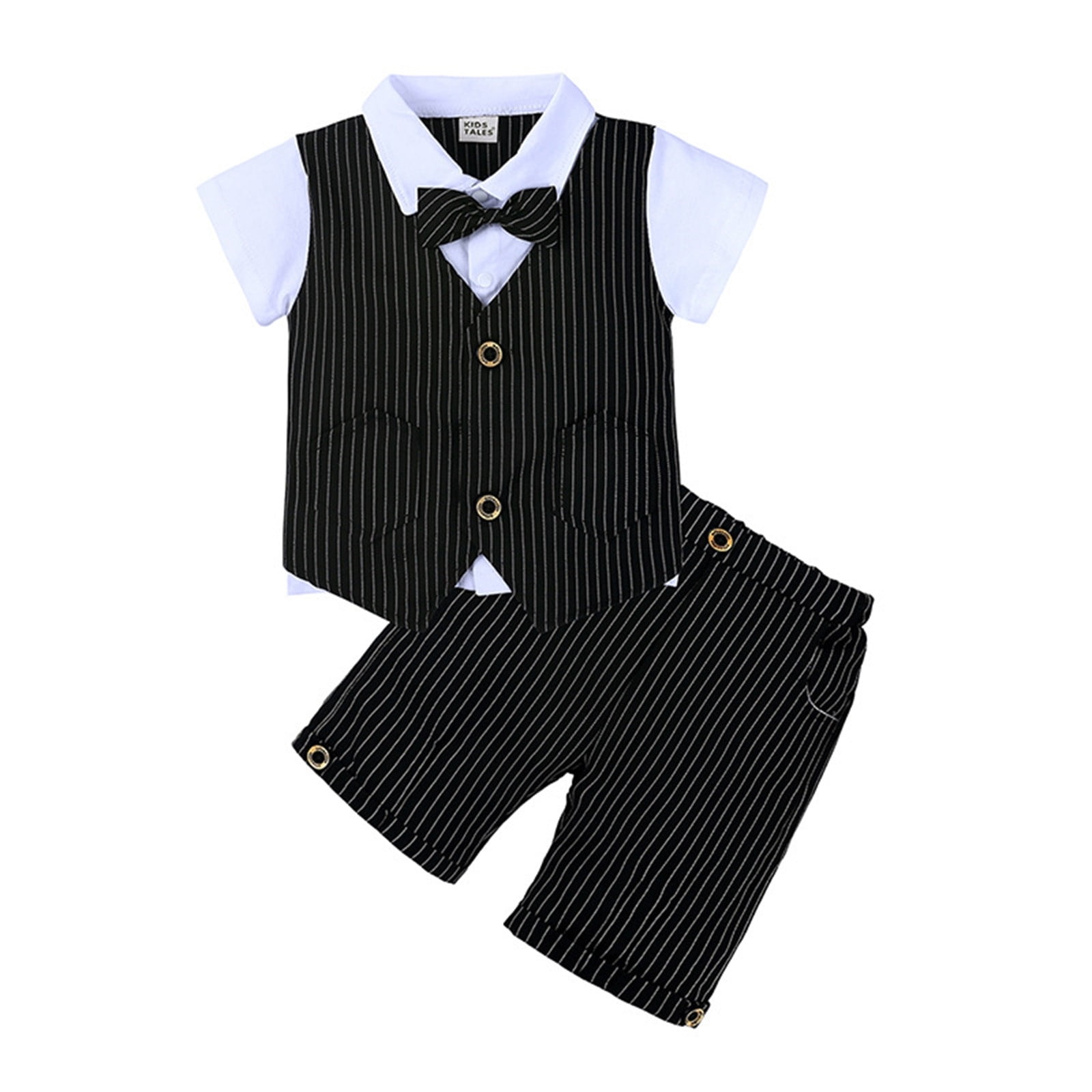 Click here for Huaiyyyy Kids Suits Button Down Shirt +Bowtie+Vest... prices