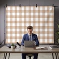 Brown Checks Backdrops for Photography, Beige Rustic Gingham Plaid ...