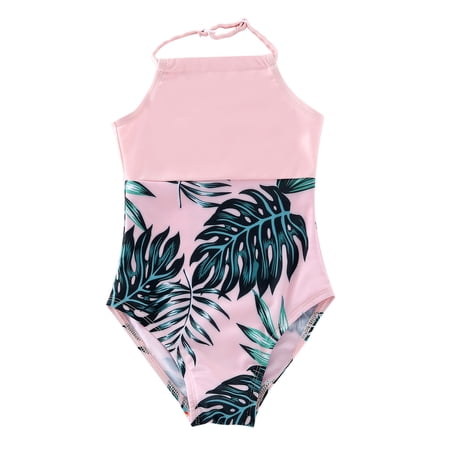 XZNGL Long Sleeve Swimsuit Girls Girls Fashion Cute Plant Flowers ...