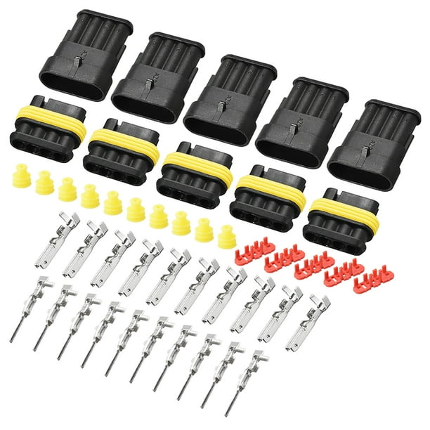 HID Wire Connector 4Pin Sealed Water Resistant Wire Plug Socket ...