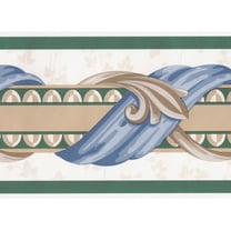 TRIMZ, Botanical Leaf Scroll, Wallpaper Border, Pre-pasted, 15 ft L x 5 ...